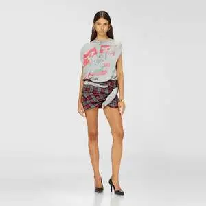 DIESEL® Playsuit In Jersey And Check Wool - Multicolor
