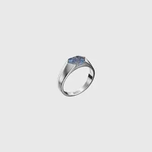 DIESEL® Lapis Lazuli Signet Ring - Silver