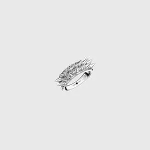 DIESEL® Spiked Band Ring - Silver