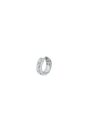 DIESEL® Stainless Steel Hoop Earring - Silver