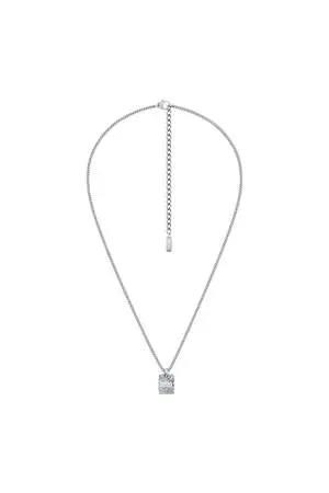 DIESEL® Stainless Steel Pendant Necklace With Lobster Clasp Closure