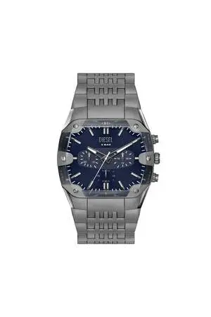 DIESEL® Spiked Cushion Gunmetal Stainless Steel Watch - Grey
