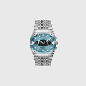 DIESEL® Spiked Cushion Stainless Steel Chronograph Watch - Silver