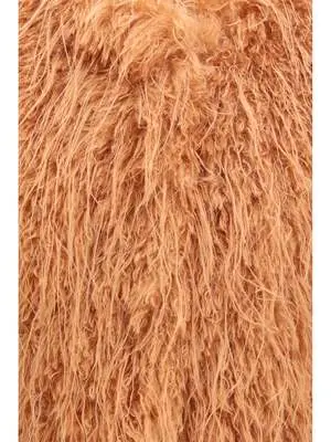 FORTE_FORTE Eco Mongolia Faux Fur Vest - Orange