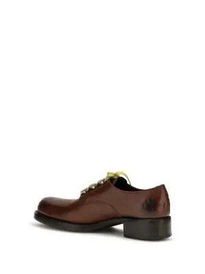 Prada Antique Leather Lace-up Loafers