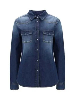 Jacob Cohen Lightweight Denim Western Shirt - Blue