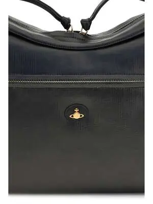 VIVIENNE WESTWOOD Large Dolce Textured Leather Shoulder Bag