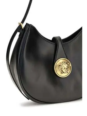 Versace Small Emblème Hobo Lambskin Shoulder Bag