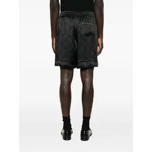 Casablanca Monogram Print Silk Deck Shorts