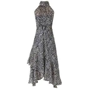 SACHA DRAKE Austen Dress In Navy White Spot