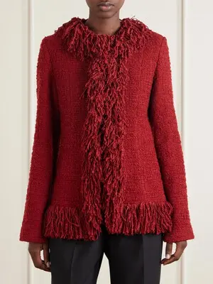 LIBEROWE Fringed Wool-blend Tweed Jacket