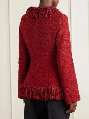 LIBEROWE Fringed Wool-blend Tweed Jacket