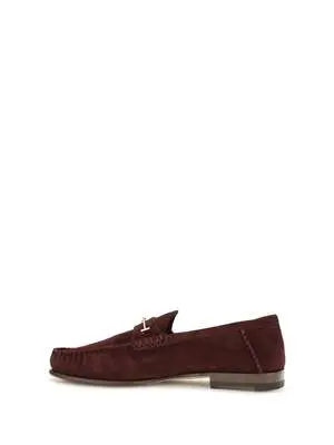 TOM FORD Suede Leather T-strap Loafers - Multicolor