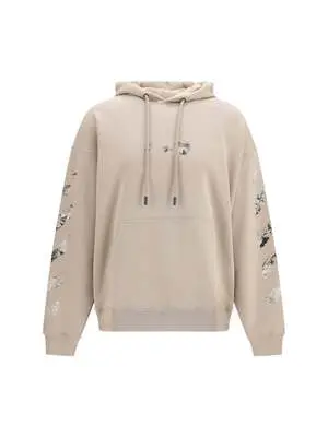 Off-White Spray Arrow Hoodie - Cream
