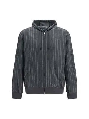 Herno Hooded Sweatshirt With Zip - Gray