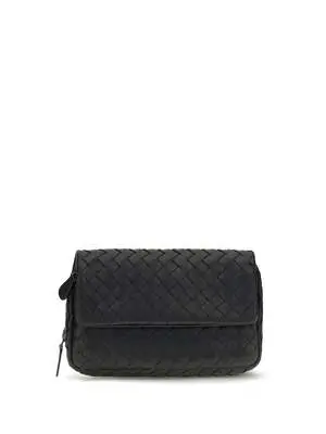 Bottega Veneta Intrecciato Shoulder Bag - Black