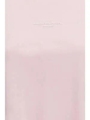 Alexander Wang Short-sleeve T-shirt With Central Logo Print - Pink