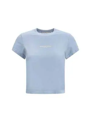 Alexander Wang Alexander Wang Women Short-Sleeve T-Shirt With Central Logo Print Blue