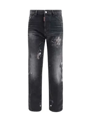 Dsquared2 Teddy Dark Wash Stretch Denim Jeans - Black