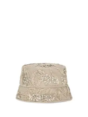 Brunello Cucinelli Embroidered Sequin Bucket Hat