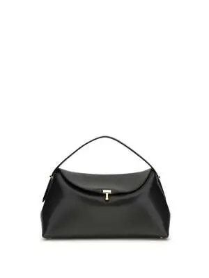 TOTEME T-lock Shoulder Bag In Leather - Black