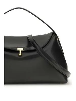 TOTEME T-lock Shoulder Bag In Leather - Black