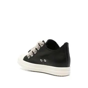 Rick Owens Leather Lace-up Trainers - Black