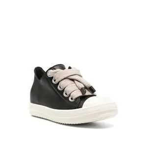 Rick Owens Leather Lace-up Trainers - Black