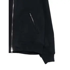 Brioni Navy Wool And Cashmere Blend Bomber Jacket With Silver-tone Hardware - Blue