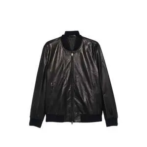 Brioni Leather Bomber Jacket