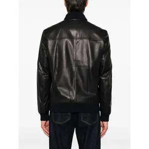 Brioni Leather Bomber Jacket