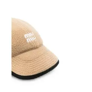Miu Miu Camel Hair Baseball Cap - Cream