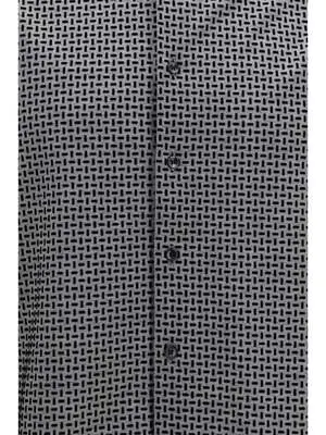 Giorgio Armani Cotton Shirt With Geometric Flock Print