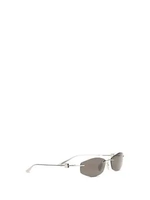 Balenciaga Geometric Oval Rimless Sunglasses