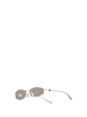 Balenciaga Geometric Oval Rimless Sunglasses