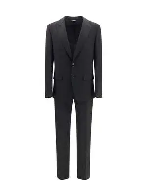 Dolce & Gabbana Martini Light Single-breasted Wool Gabardine Suit - Black