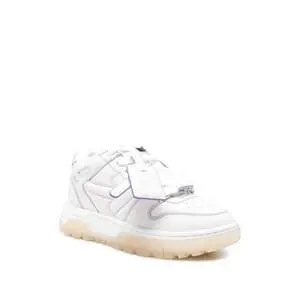 Off-White Leather Lace-up Sneakers