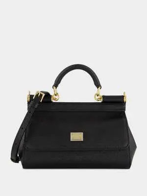 Dolce & Gabbana Small Sicily Calfskin Bag - Black