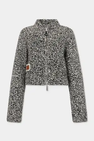 Dsquared2 Reversible Two-tone Mouliné Zipped Knit Cardigan