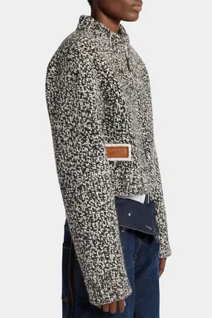 Dsquared2 Reversible Two-tone Mouliné Zipped Knit Cardigan