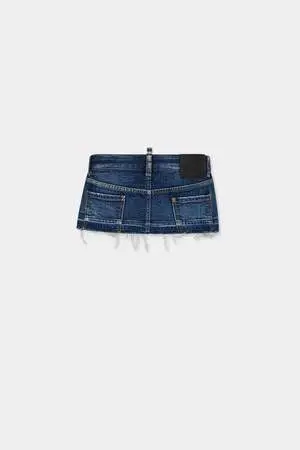 Dsquared2 Medium Ripped Denim Mini Skirt