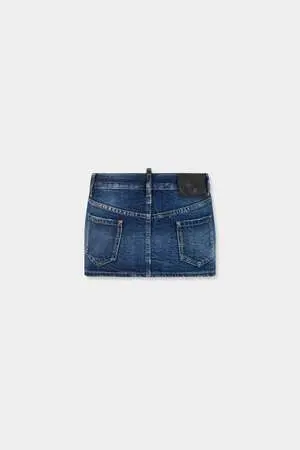 Dsquared2 Medium Ripped Denim Mini Skirt