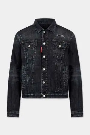 Dsquared2 Distressed Denim Trucker Jacket