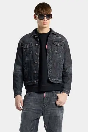 Dsquared2 Distressed Denim Trucker Jacket