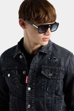 Dsquared2 Distressed Denim Trucker Jacket