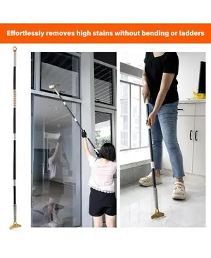 XDOVET Scraper Tool Adjustable Handle Metal Blade Tile Floor Wall Stripper