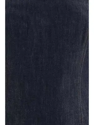 Brunello Cucinelli Denim Effect Twill Bandeau Top
