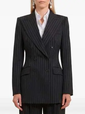 Dolce & Gabbana Double-breasted Turlington Pinstripe Blazer