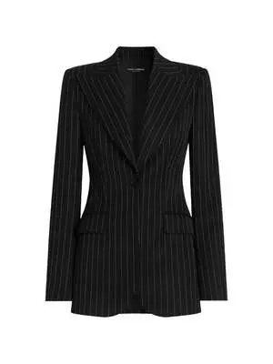 Dolce & Gabbana Single-breasted Turlingon Pinstripe Blazer - Multicolor