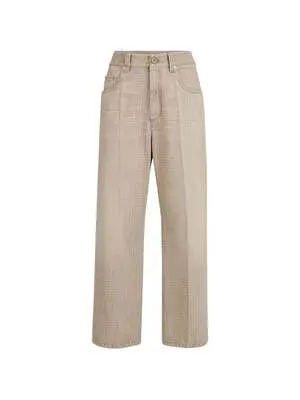 Brunello Cucinelli Prince Of Wales Desert Denim Pants